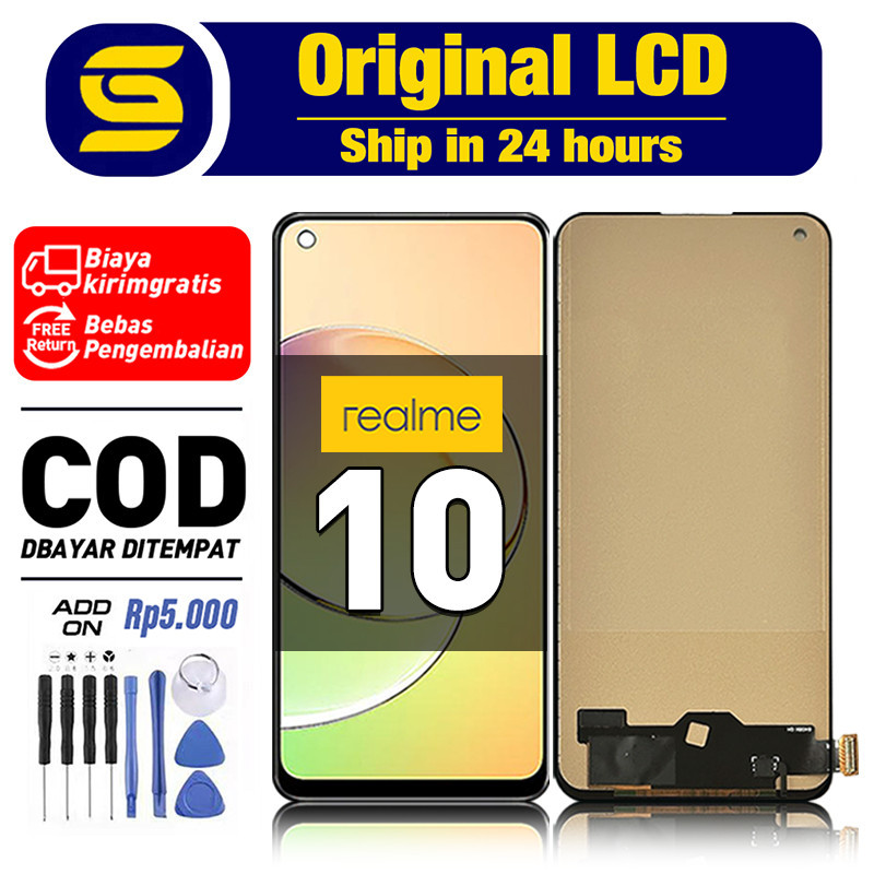 Jual LCD Realme 10 Original Touchscreen Fullset Compatible for Glass Digitizer Ori Asli COD ...