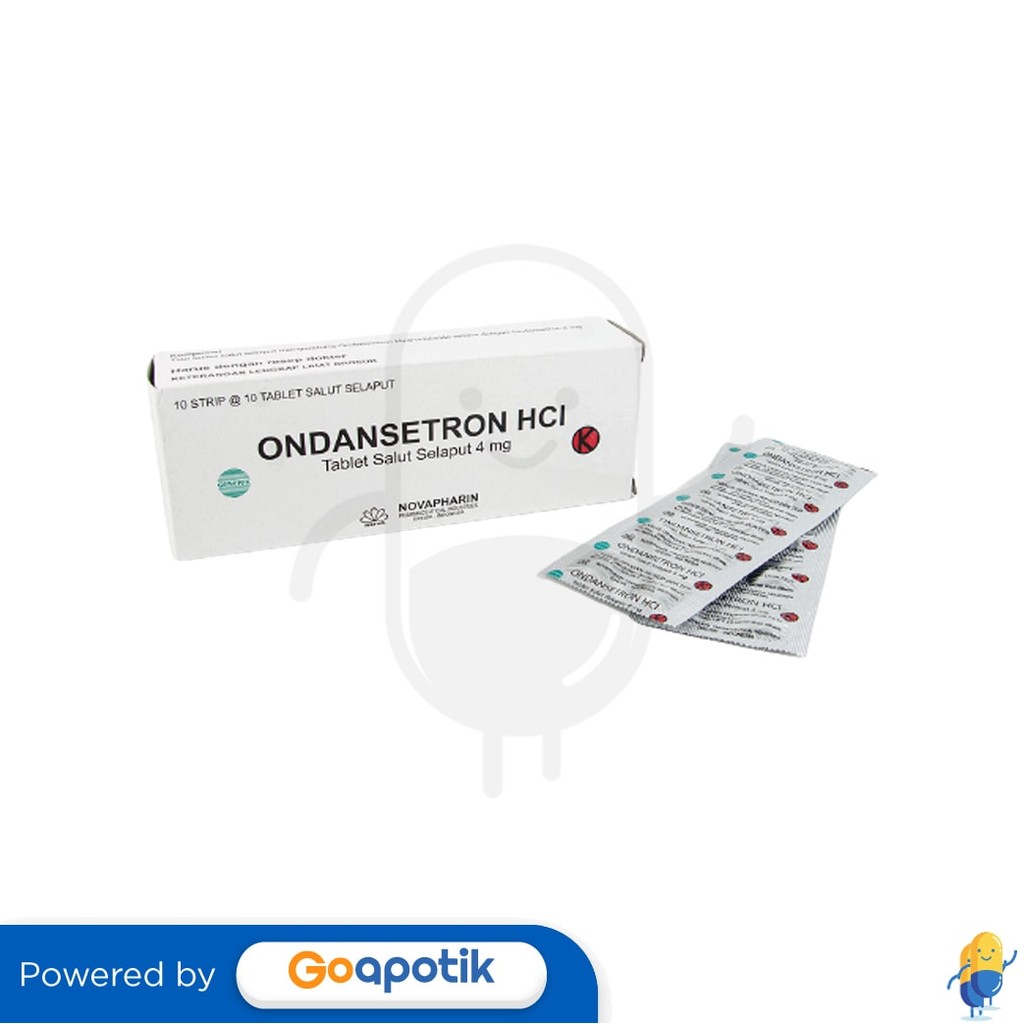 Jual Ondansetron Hydrochloride Dihydrate Novapharin 4 Mg Box 100 Tablet | Shopee Indonesia