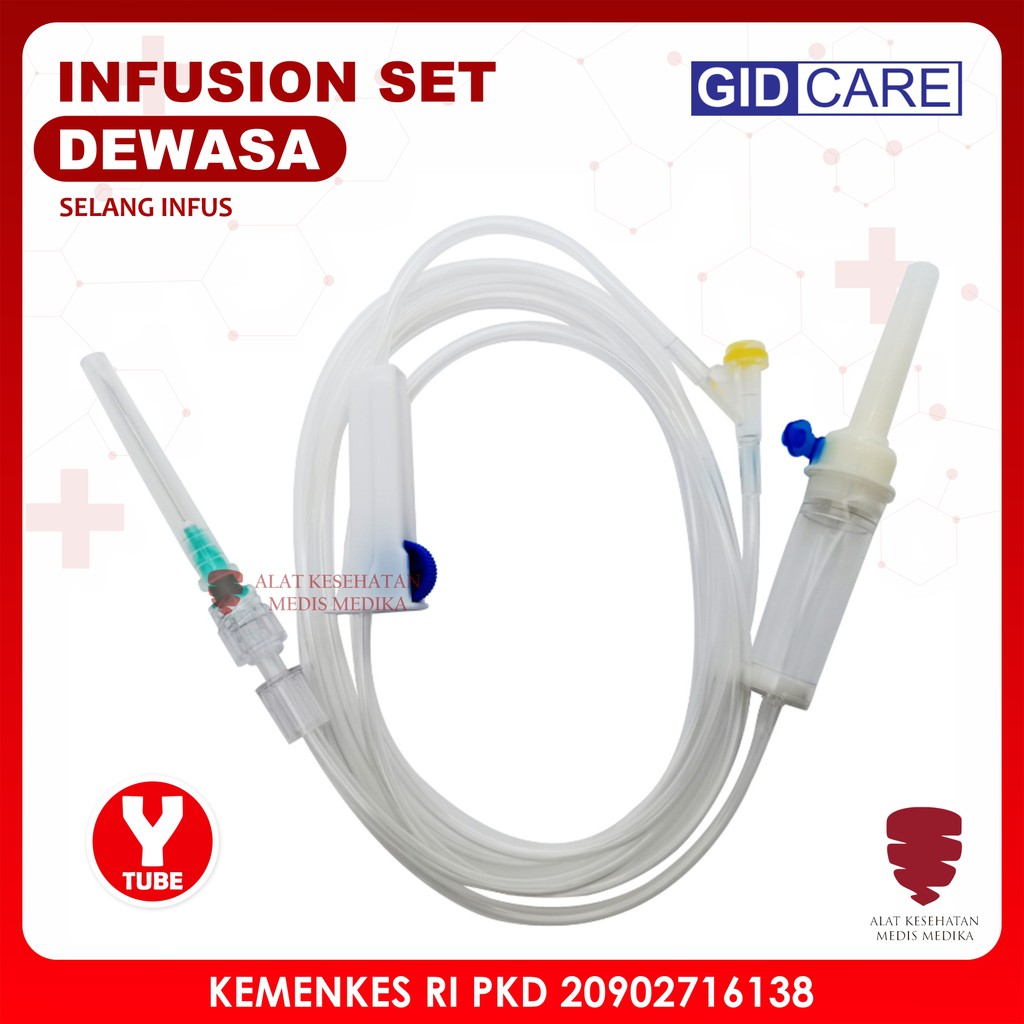 Jual Infusion Set Adult With Y Connector GIDCare Selang Infus Set ...