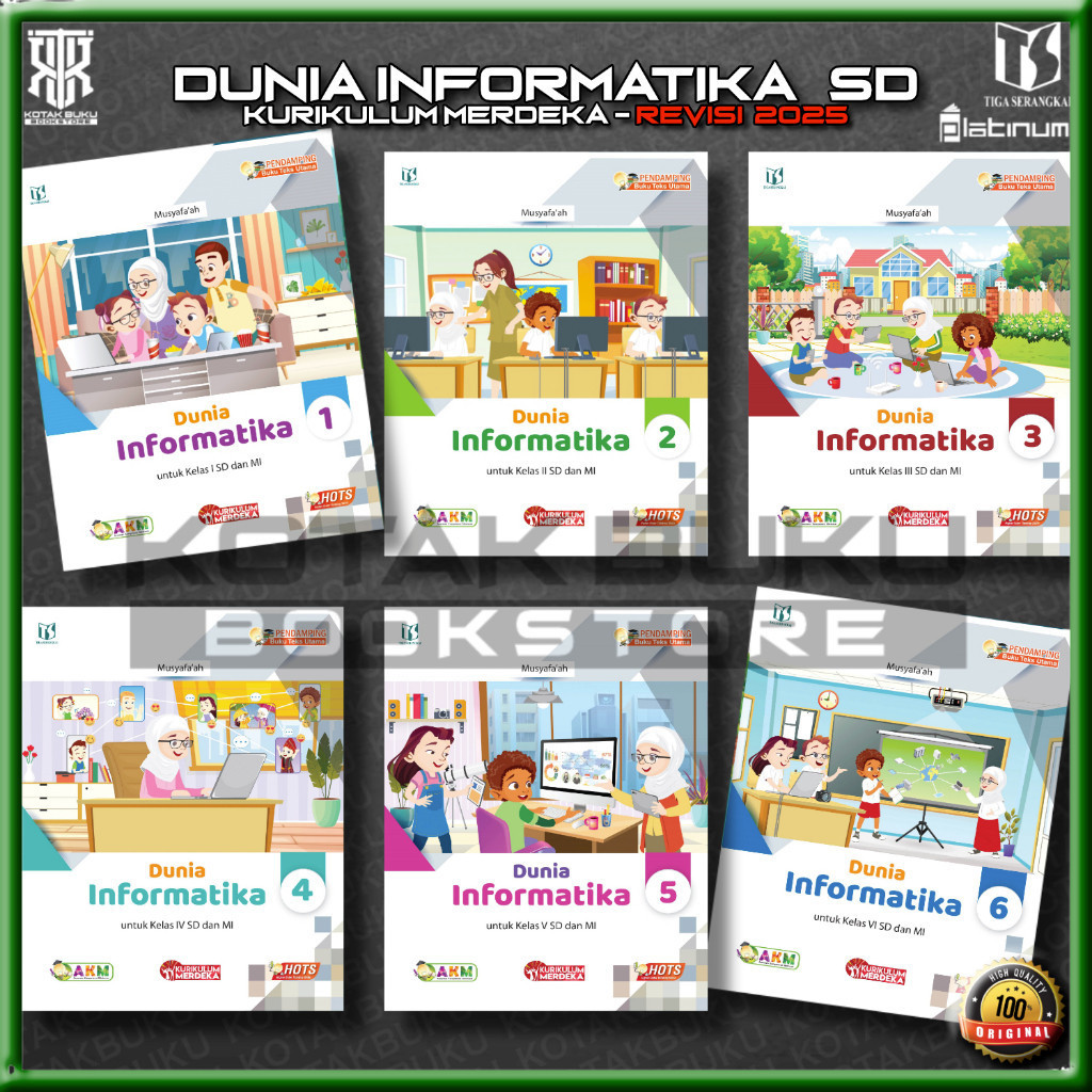 Jual Buku Dunia Informatika Kelas 1 2 3 4 5 6 SD Kurikulum Merdeka ...