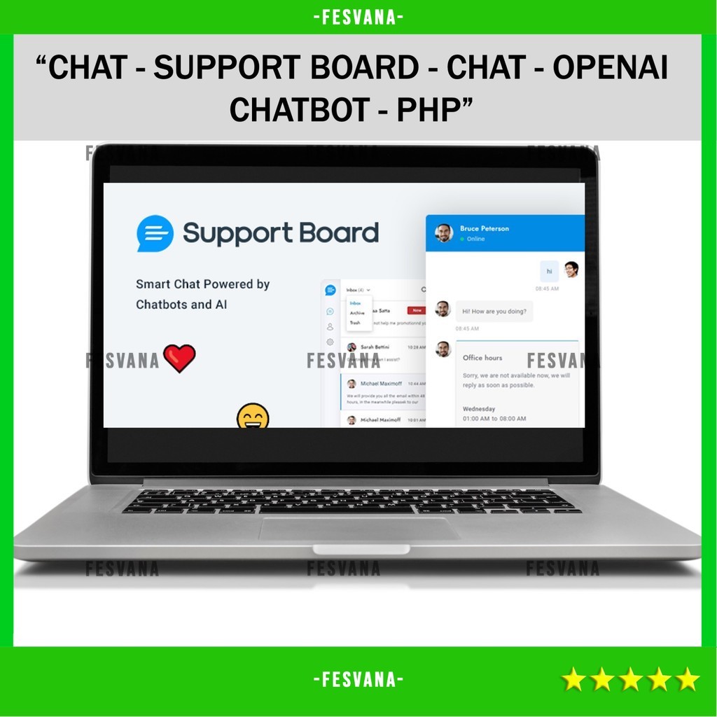 Jual SOURCE CODE APLIKASI WEB CHAT - SUPPORT BOARD - CHAT - OPENAI CHATBOT - PHP D134 FESVANA ...