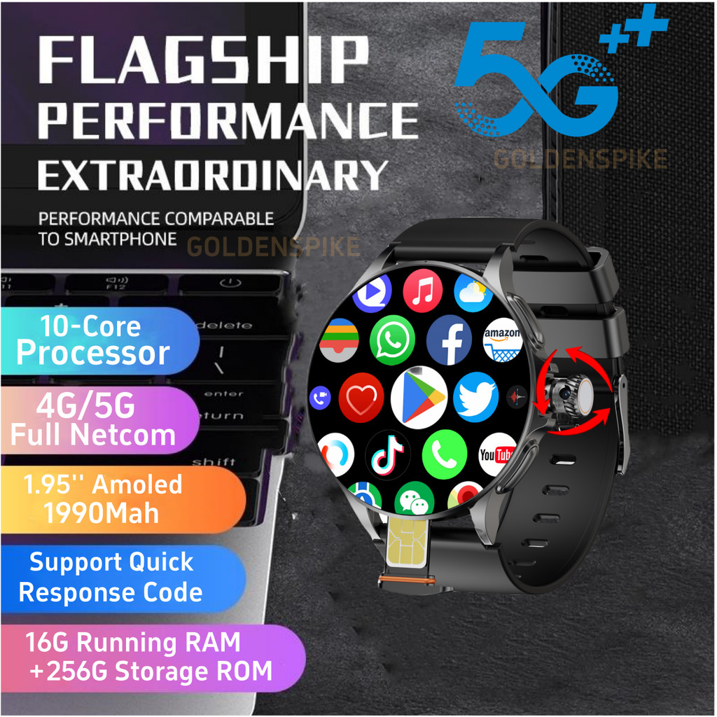 Jual GoldenSpike GT200 Touch encoder Smart Watch With Rotary Camera GPS ...