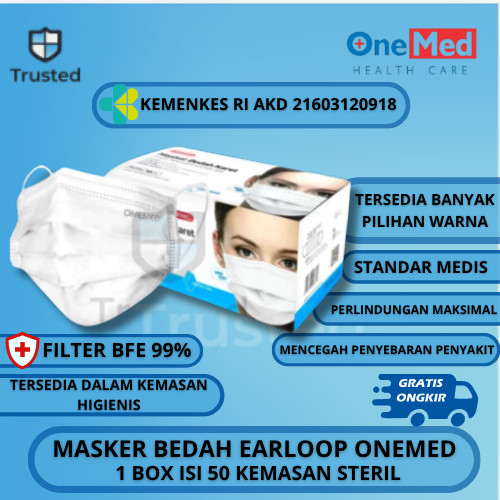 Jual Masker Onemed masker onemed medis 3 ply | Shopee Indonesia