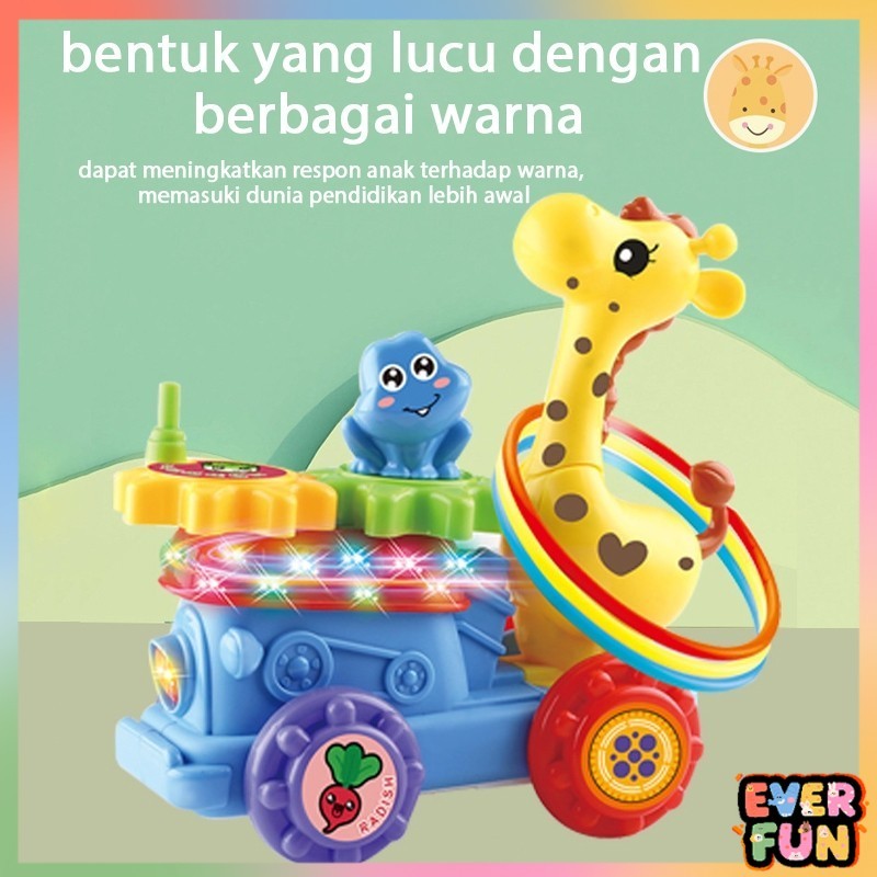 Jual Mainan Edukasi Anak, Rusa Lucu Suara & Cahaya, Toss & Ring untuk ...
