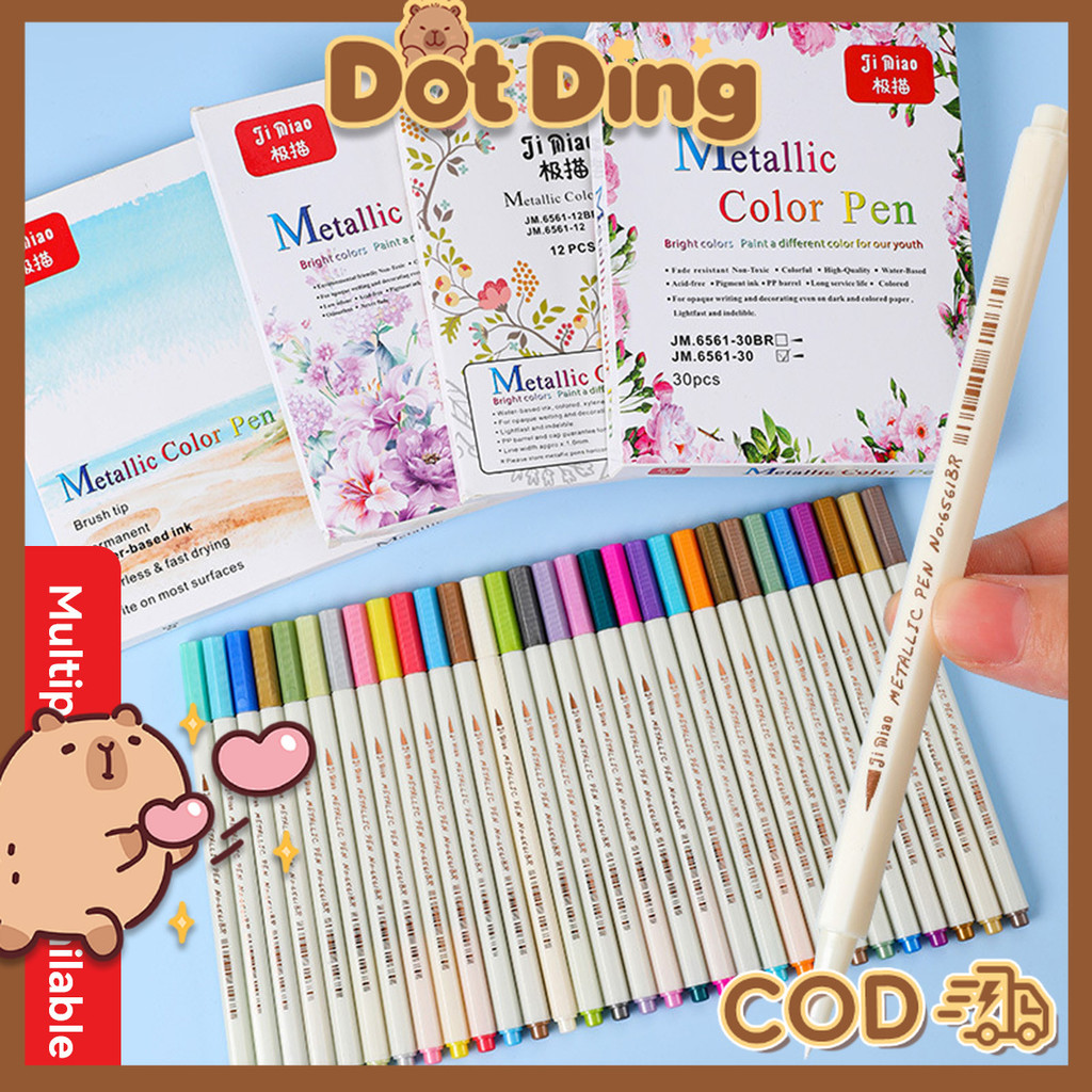 Jual [DOTDING] 30 Warna Spidol Brush Pen Watercolor - Untuk Kaligrafi ...