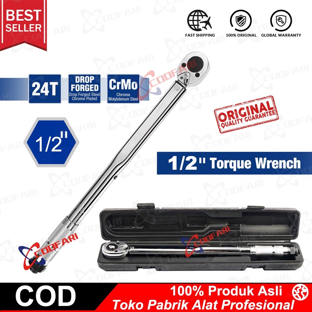 Jual Kunci Momen Torsi / Torque Wrench Two-way Spanner Tools Bengkel ...