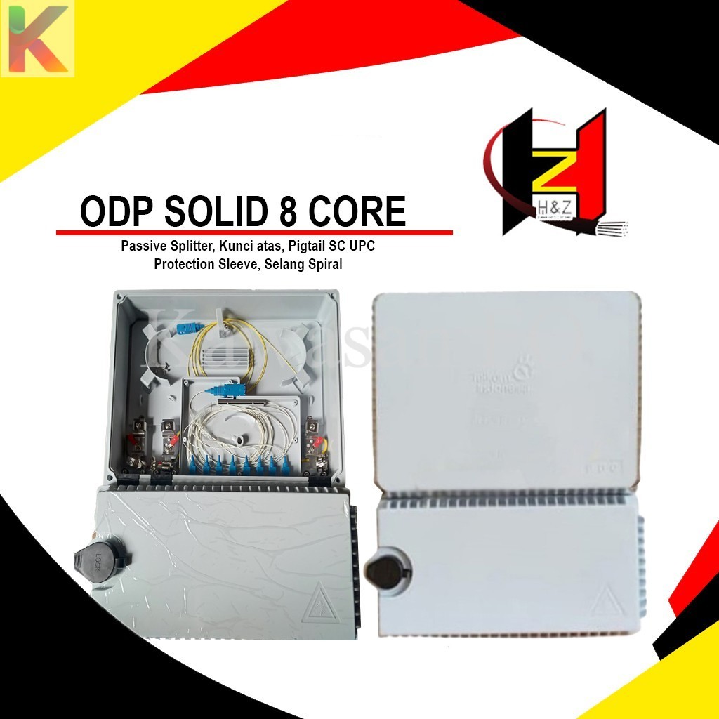 Jual ODP Solid 8 Core FIBER TEKNO / Odp 8 Core Solid / Lengkap Dengan ...