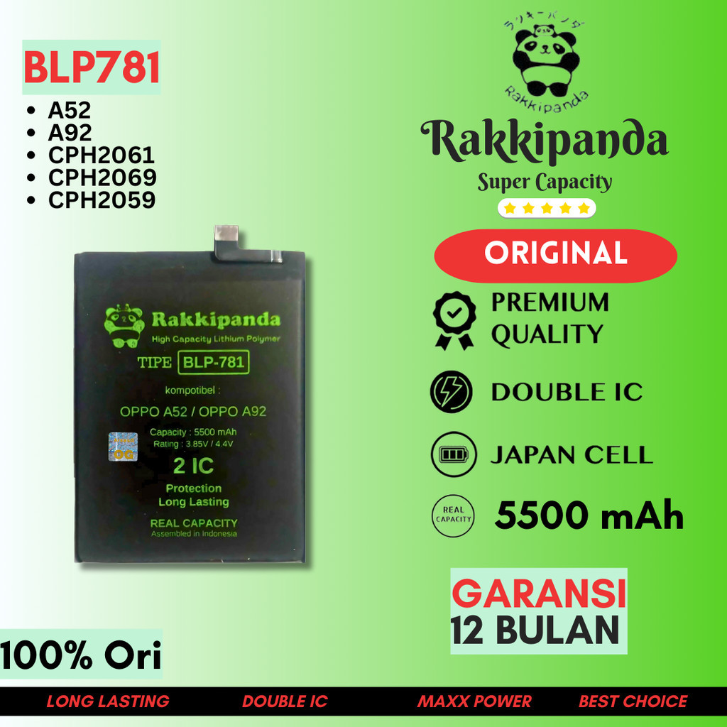 Jual Baterai BLP781 A52 2020, A92 2020,CPH2059, CPH2061, CPH2069 ...