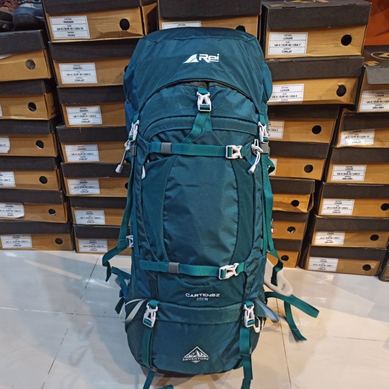 Jual Tas Carrier Rei Cartensz 60L+Raincover Original Tas Gunung Rei ...