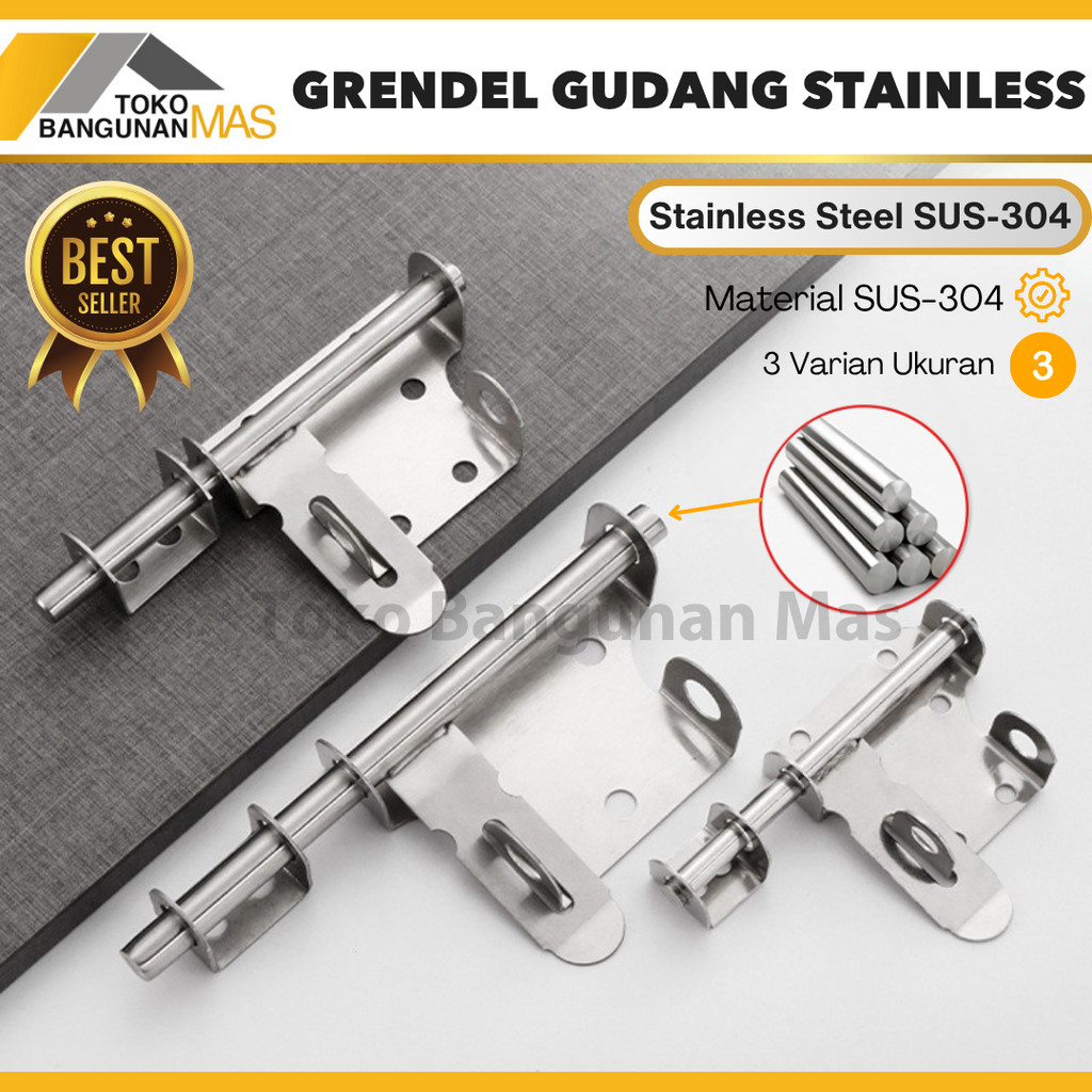 Jual Grendel Gudang Stainless Grendel Overpal Pintu Gudang Pintu ...