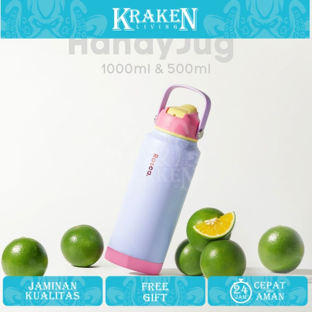 Jual Tumbler Stainless 1 Liter Rosca HandyJug Botol Minum 1 Liter Tahan ...