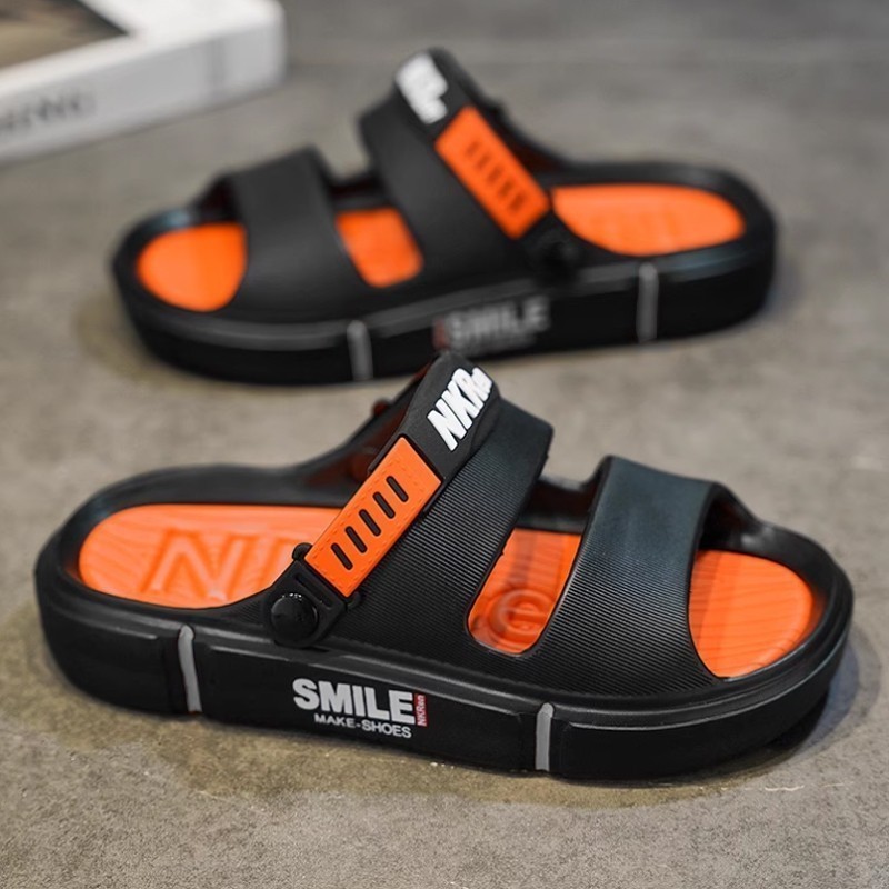 Jual Sandal pria gaya modern minimalis tahun 2025, bahan PVC, nyaman ...