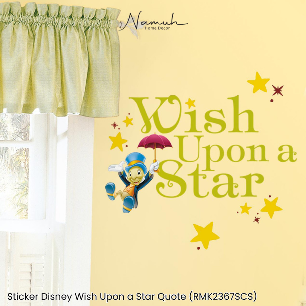 Jual Sticker Disney Wish Upon a Star Quotes (RMK2367SCS) | Shopee Indonesia
