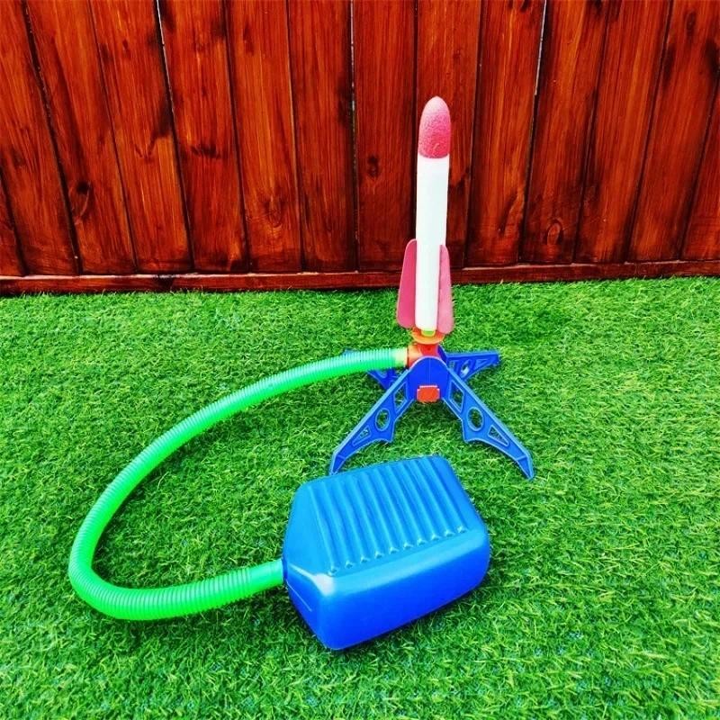 Jual Kids Outdoor Rocket Foot Pump Outdoor Air Pressing Soaring Rocket ...