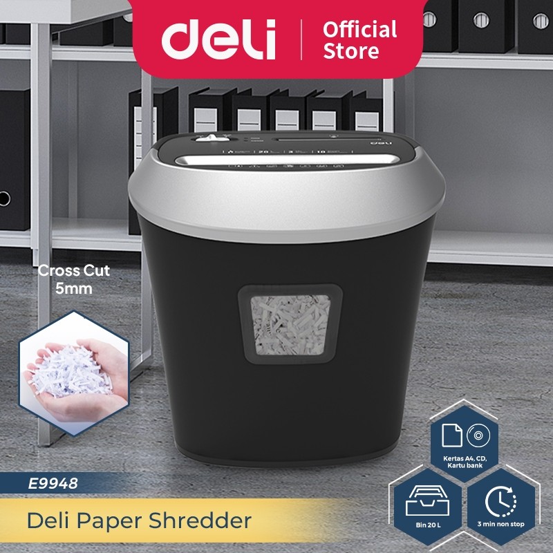 Jual Deli Paper Shredder Mesin Penghancur Kertas A4 Kartu Kredit CD ...