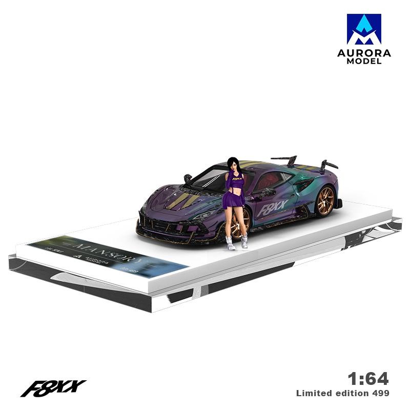 Jual Aurora Model 1:64 Mansory Modified Ferrari F8XX Chameleon Carbon ...