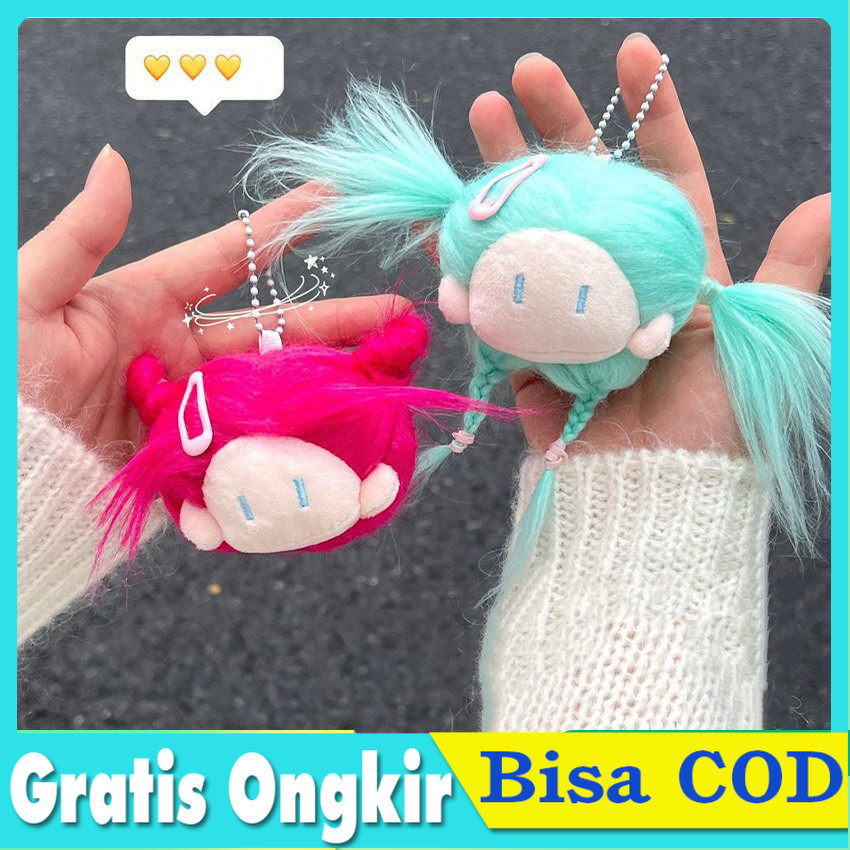 Jual DIY Hairstyle Keychain - Gantungan Kunci Boneka Bulu 3D Lucu ...