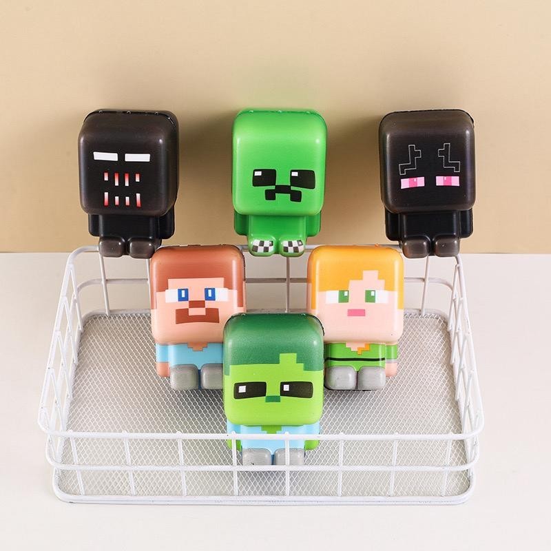 Jual (CFC) MINECRAFT CHARACTER SQUISHY TOY mainan anak pencetan ...