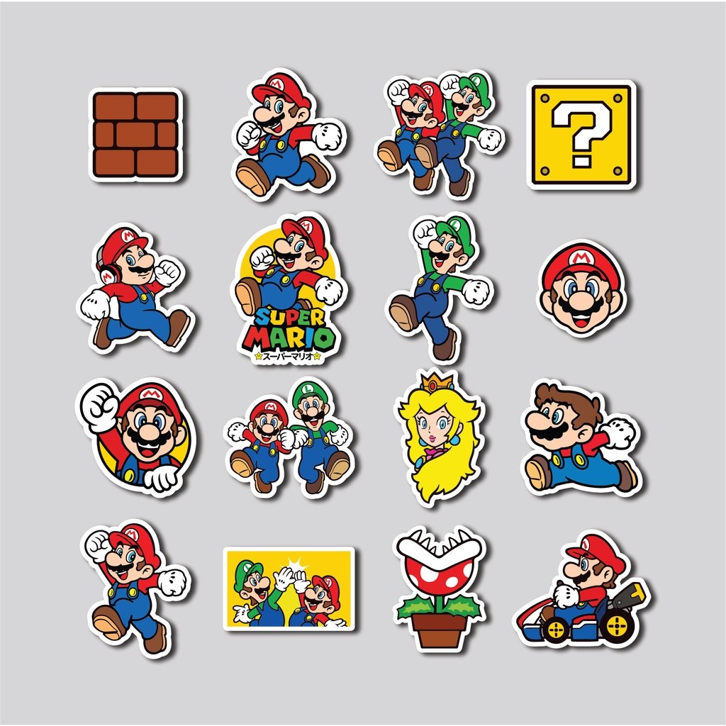 Jual STICKER PACK SUPER MARIO BROS | STICKER TUMBLR | STIKER LAPTOP ...
