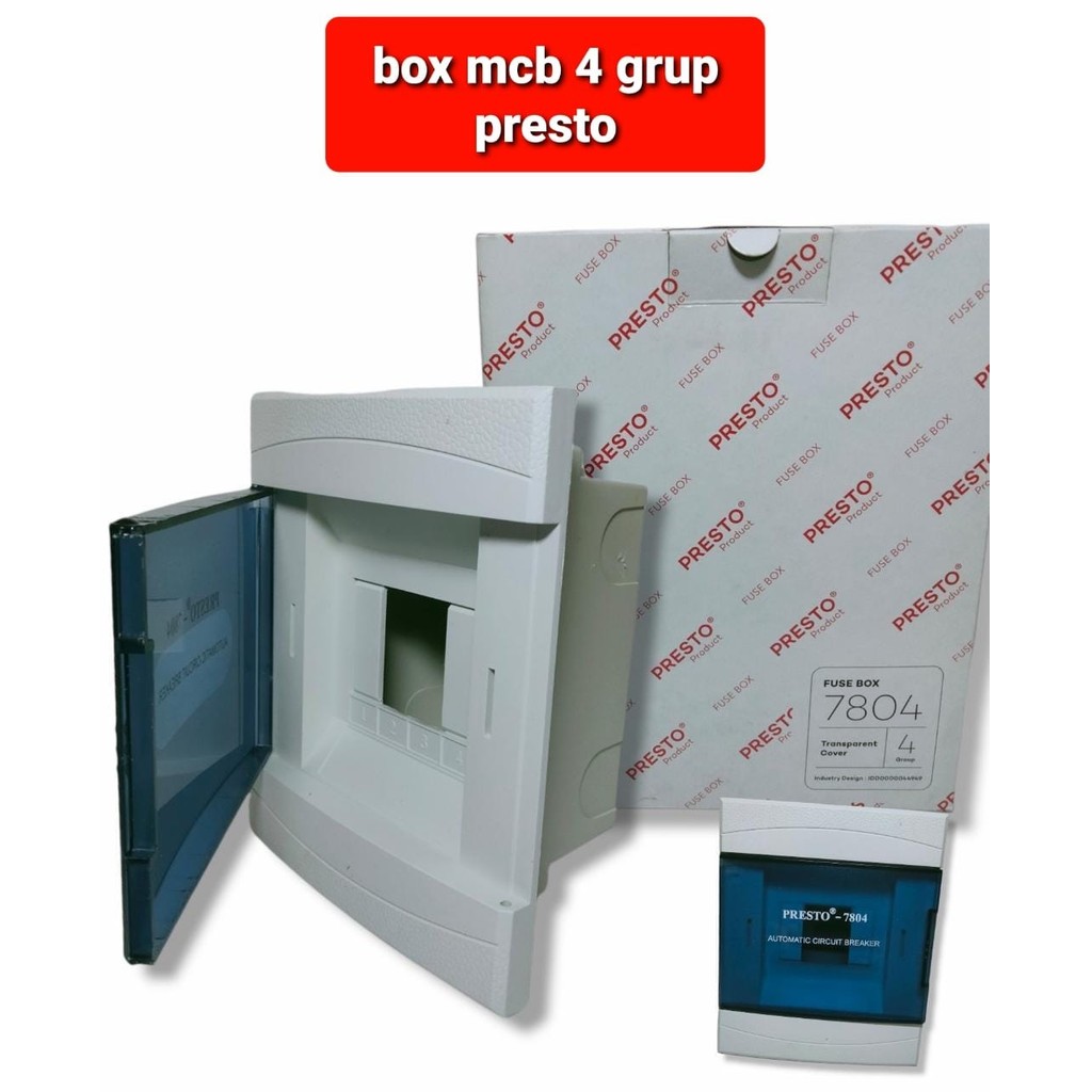 Jual Box Mcb Presto Fuse Box 4 Group HELES 5804 Rumah MCB 4 Group IB ...