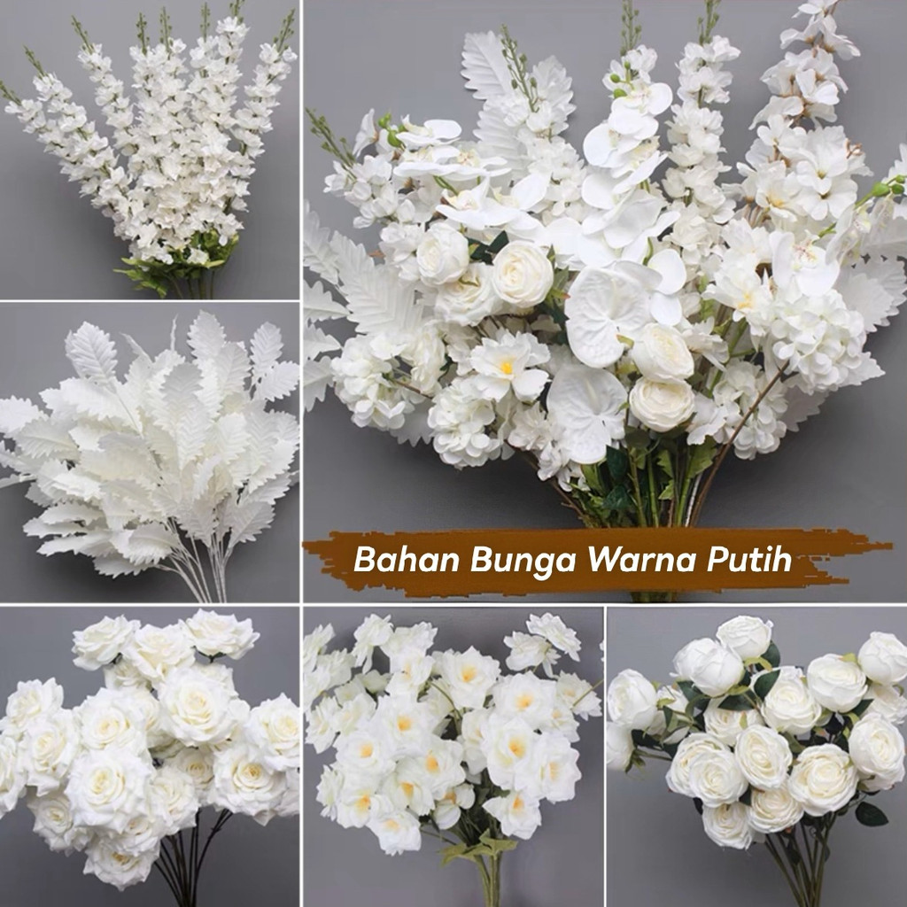 Jual Set Bunga Putih Elegan – Dekorasi Pernikahan | Bunga Tiruan ...
