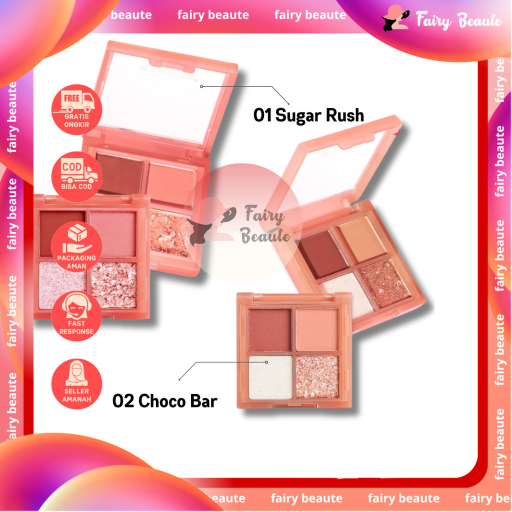 Jual [Azarine x Red Velvet] Sweet Treats Eyeshadow [5.5 gr] | Shopee ...