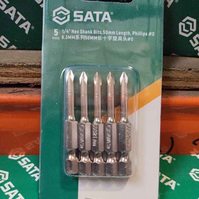 Jual SATA 59321 Mata Obeng Plus 5 Pc PH 0 x 50 mm 1/4 Inch Hex Shank ...