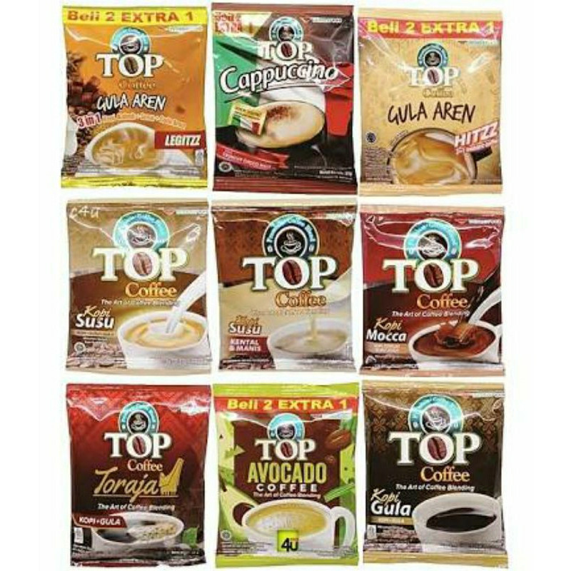 Jual Kopi Top Coffee Avocado Susu Gula Aren Toraja Susu 3in1 SKM Gula ...
