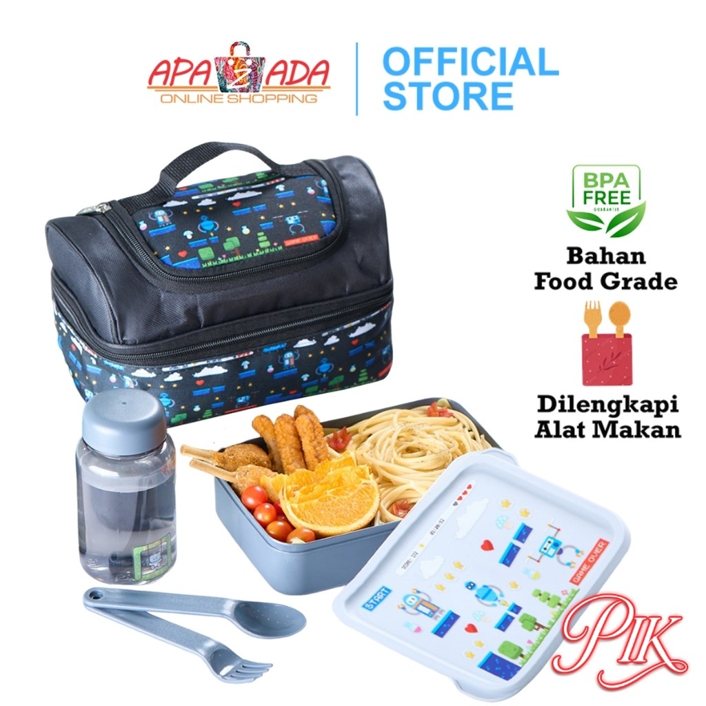 Jual Lunch Box Ultima Set Of 4 Pcs Tas Dengan Tempat Bekal Makan / Lunch Bag / Kotak Makan ...