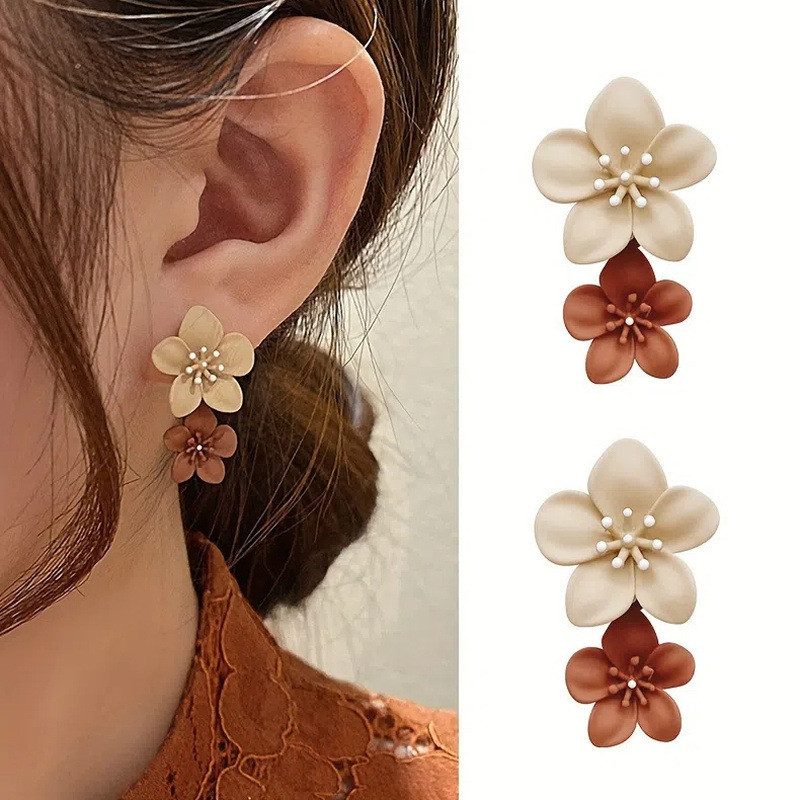 Jual Puer acc Anting Bunga Untuk Wanita Personalitas Korea Anting ...