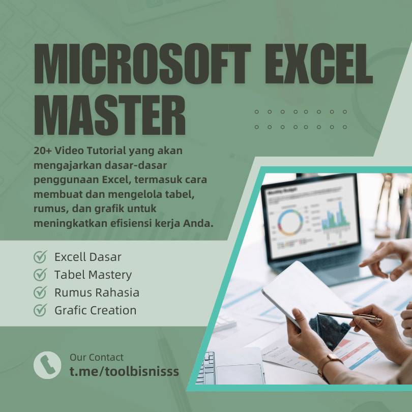 Jual Ecourse MS Excell Master 20+ Video Tutorial yang akan mengajarkan dasar Excel, membuat dan ...