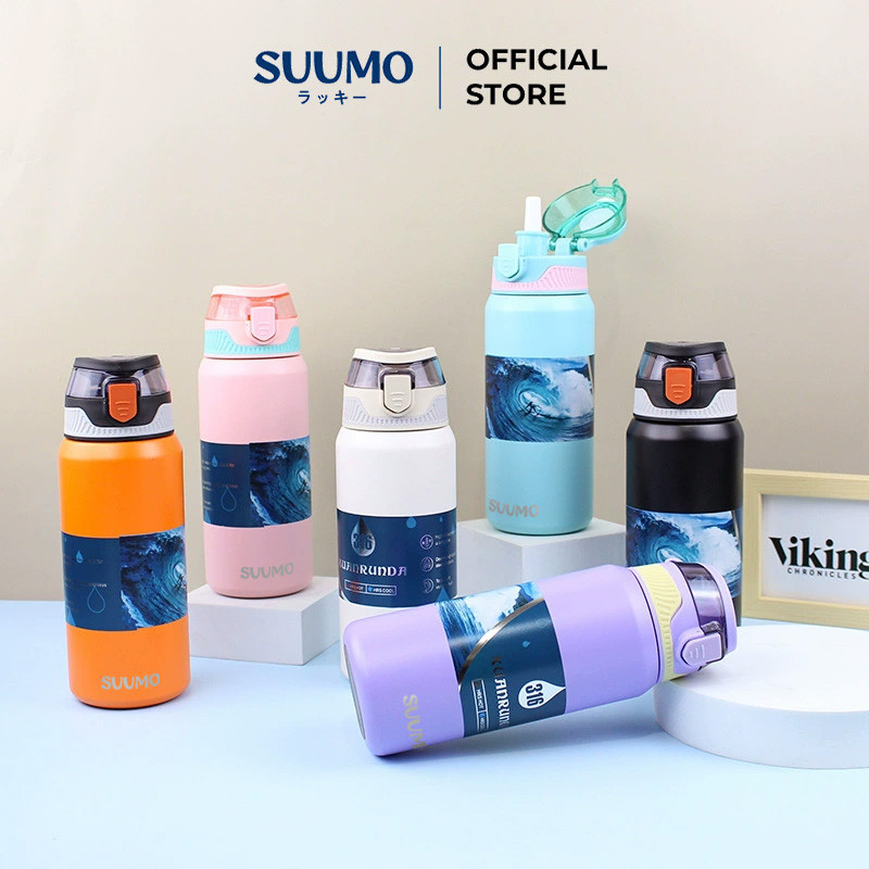 Jual Suumo Tumbler Sedotan Tutup bouncing Botol Air SUS 316 Kapasitas ...