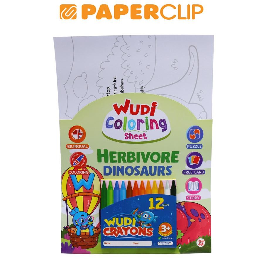 Jual WUDI COLORING SHEET - HERBIVORE DINOSAURS | Shopee Indonesia