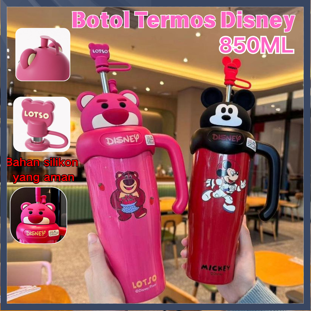 Jual 【COD】Disney Tumbler Stainless 304 Termos Strawberry Bear Besar Stainless Steel 304 ...