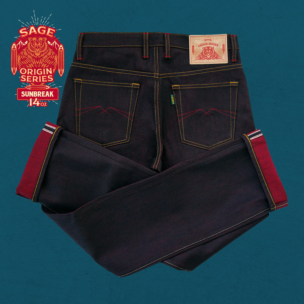 Jual Sage Denim Origin Series : Sunbreak 14oz Sanforized Deep Indigo x ...