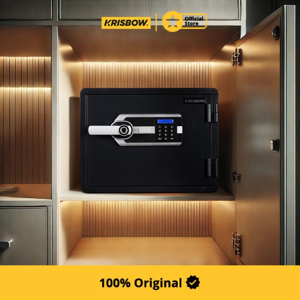 Jual Krisbow 47X48.3X36 cm Brankas Tahan Api Dan Air Fp3501F - Hitam ...