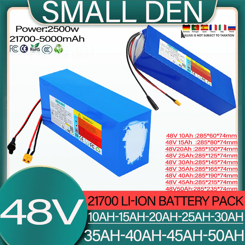 Jual 48V 10Ah 15Ah 20Ah 25Ah 30Ah 35Ah 40Ah 45Ah 50Ah 21700 Lithium battery pack 2500W With BMS ...