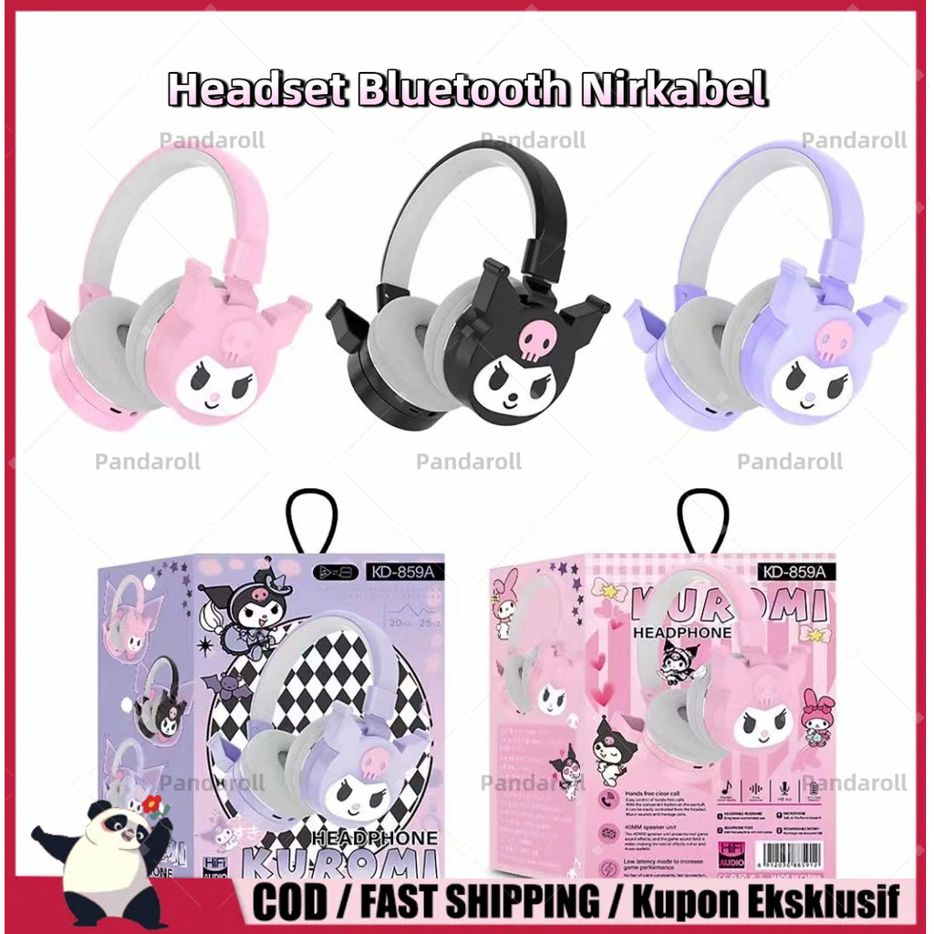 Jual PANDA Wireless Headphone Bluetooth Headset Children Stereo Folding ...