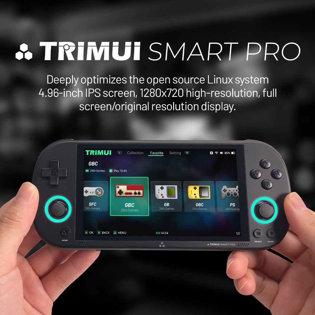 Jual Trimui Smart Pro Game Console Layar IPS 4,96" 720dpi Konsol Game ...