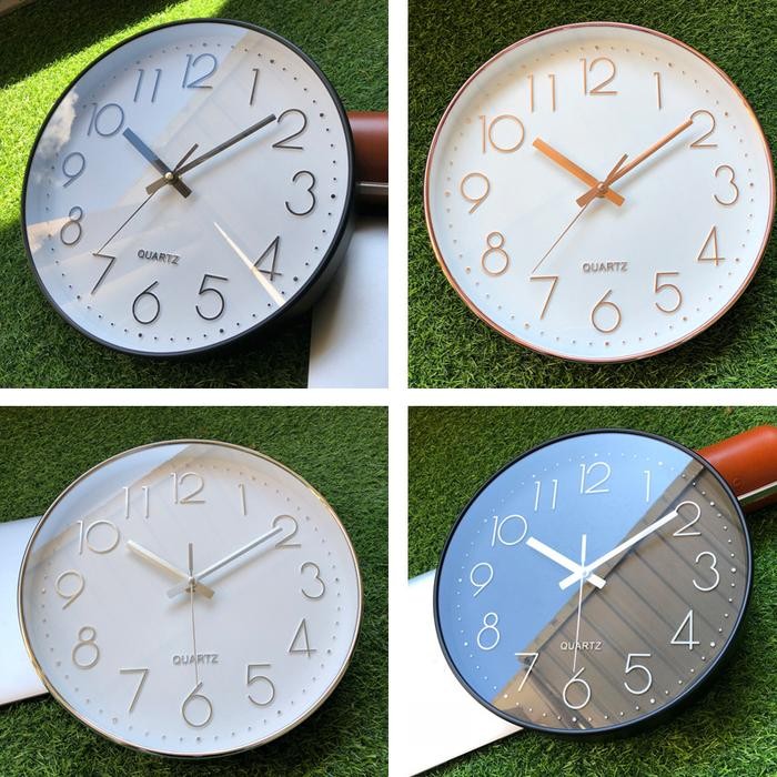 Jual Jam Dinding Quartz Bulat 30cm – Desain Minimalis untuk Interior ...