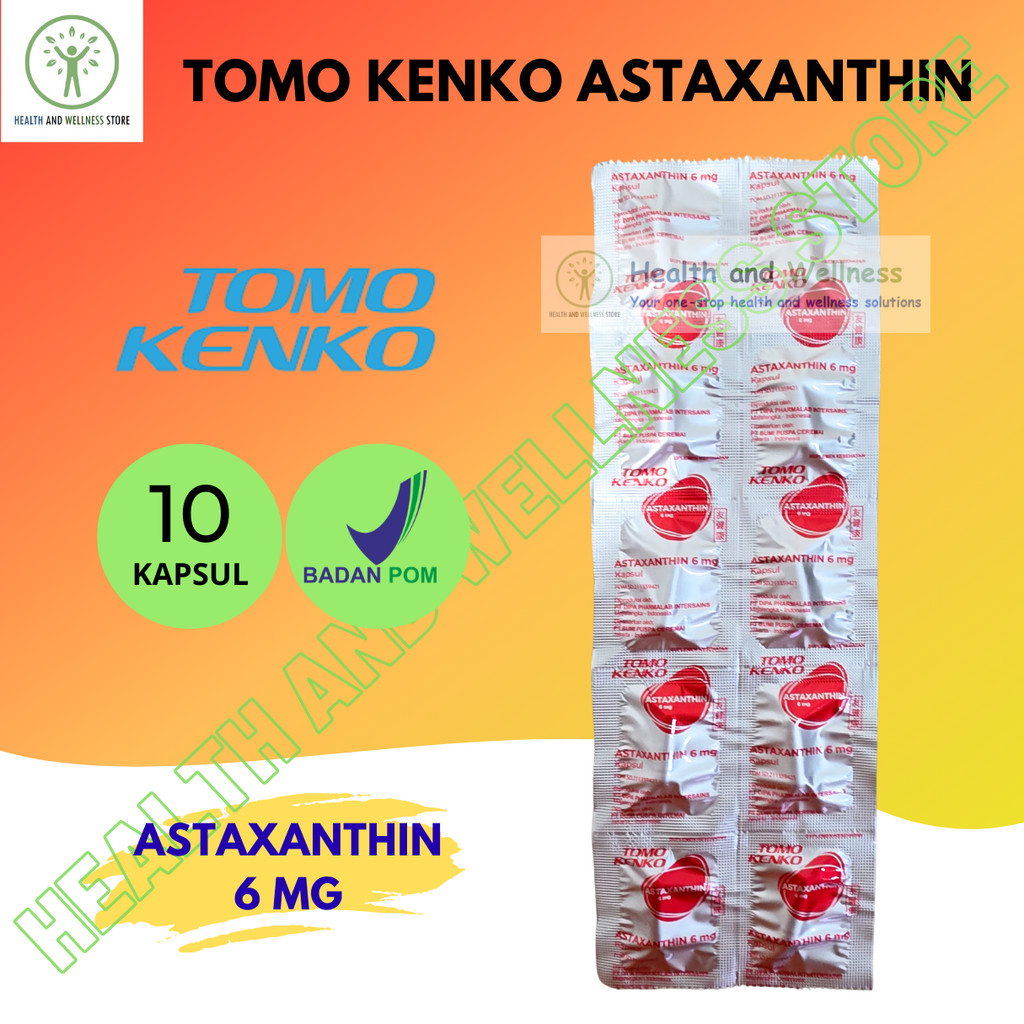 Jual Tomo Kenko Astaxanthin 6 Mg Kapsul Suplemen Kesehatan | Shopee ...