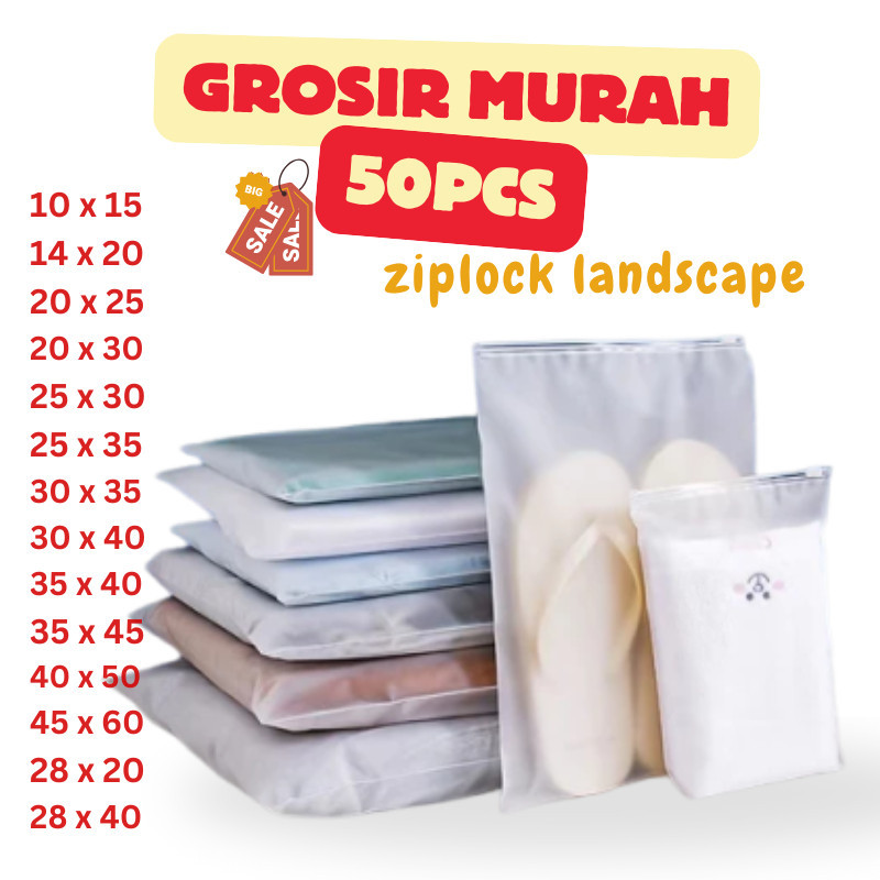 Jual 50PCS Zipper Bag Plastik Ziplock Baju Packing|Travel Zipper Pouch ...