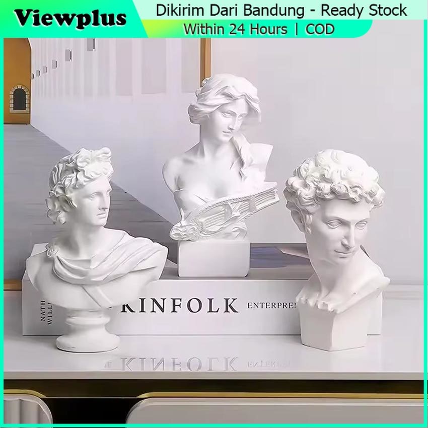 Jual Ornamen Patung Gypsum Portrait Yunani Mythology, properti photo ...