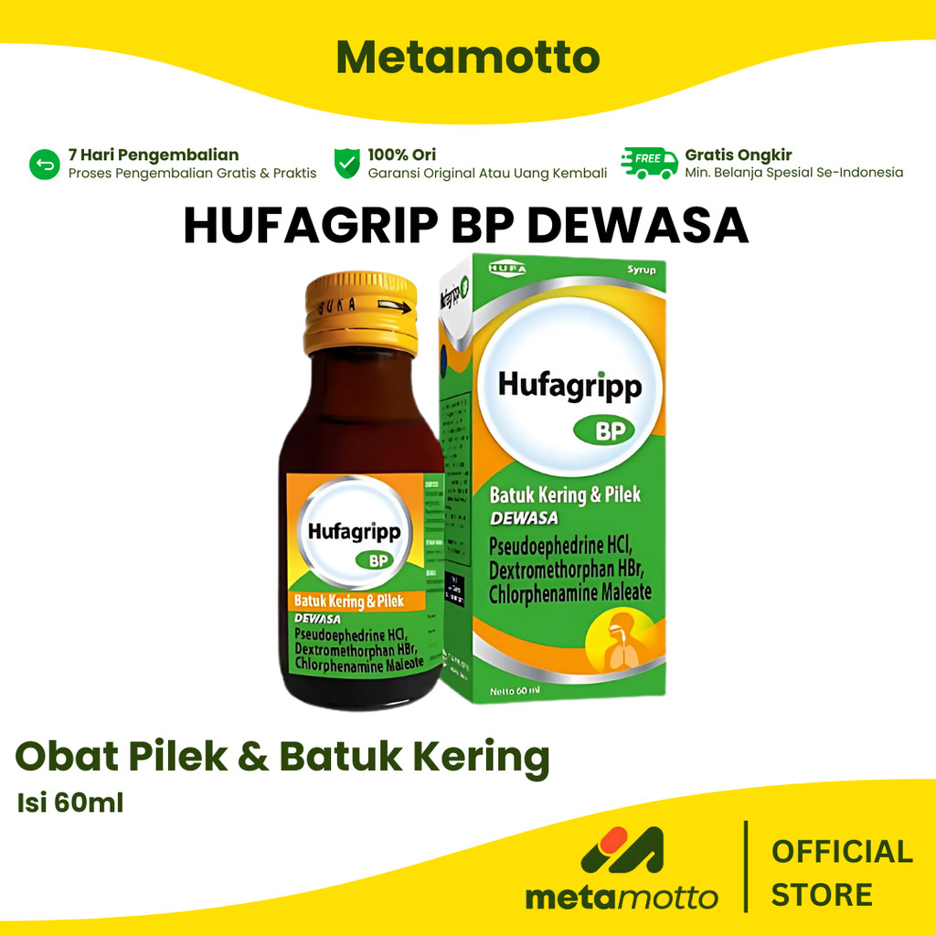 Jual Hufagrip BP Dewasa 60ml - Obat Batuk Kering dan Pilek - Metamotto ...