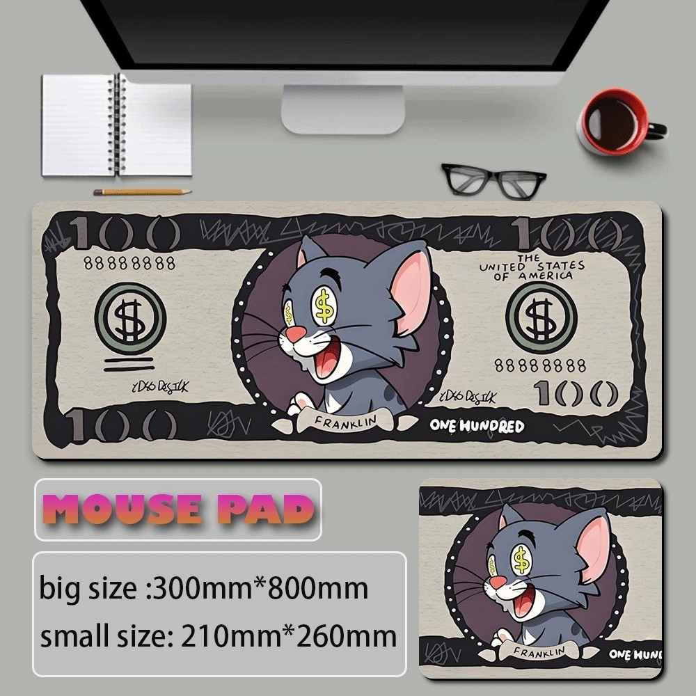 Jual Cartoon Dollar Bill Mousepad Gaming slip resistant DeskMat Mouse ...