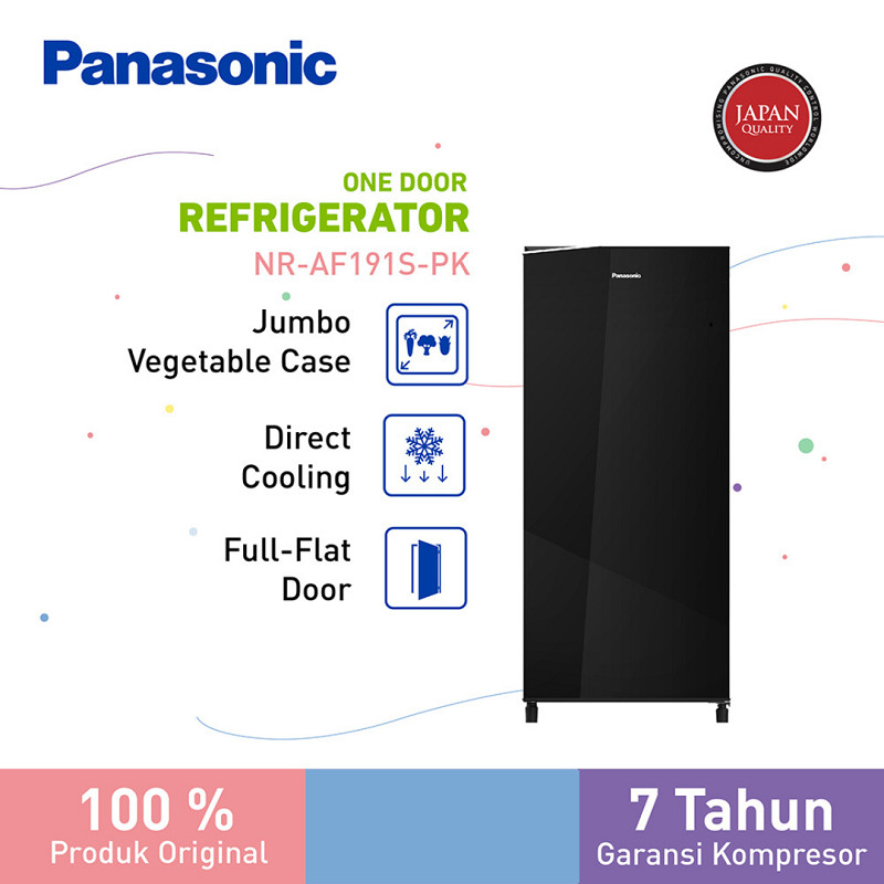 Jual Panasonic Kulkas 1 Pintu NR-AF191S-PK [164 L] - Sparkling Black | Shopee Indonesia