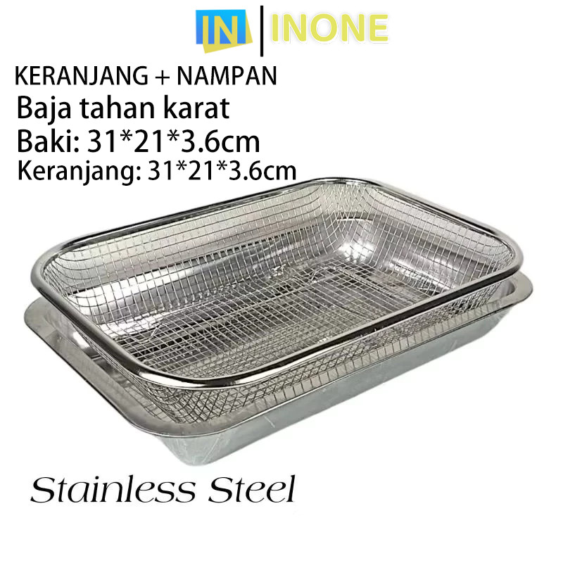 Jual INONE - Nampan Stainless Persegi / Nampan Baki Stainless / Nampan ...