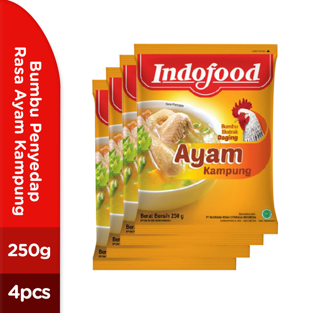 Jual 4 PCS - Bumbu Penyedap Indofood Rasa Ayam Kampung 250 Gr | Shopee ...