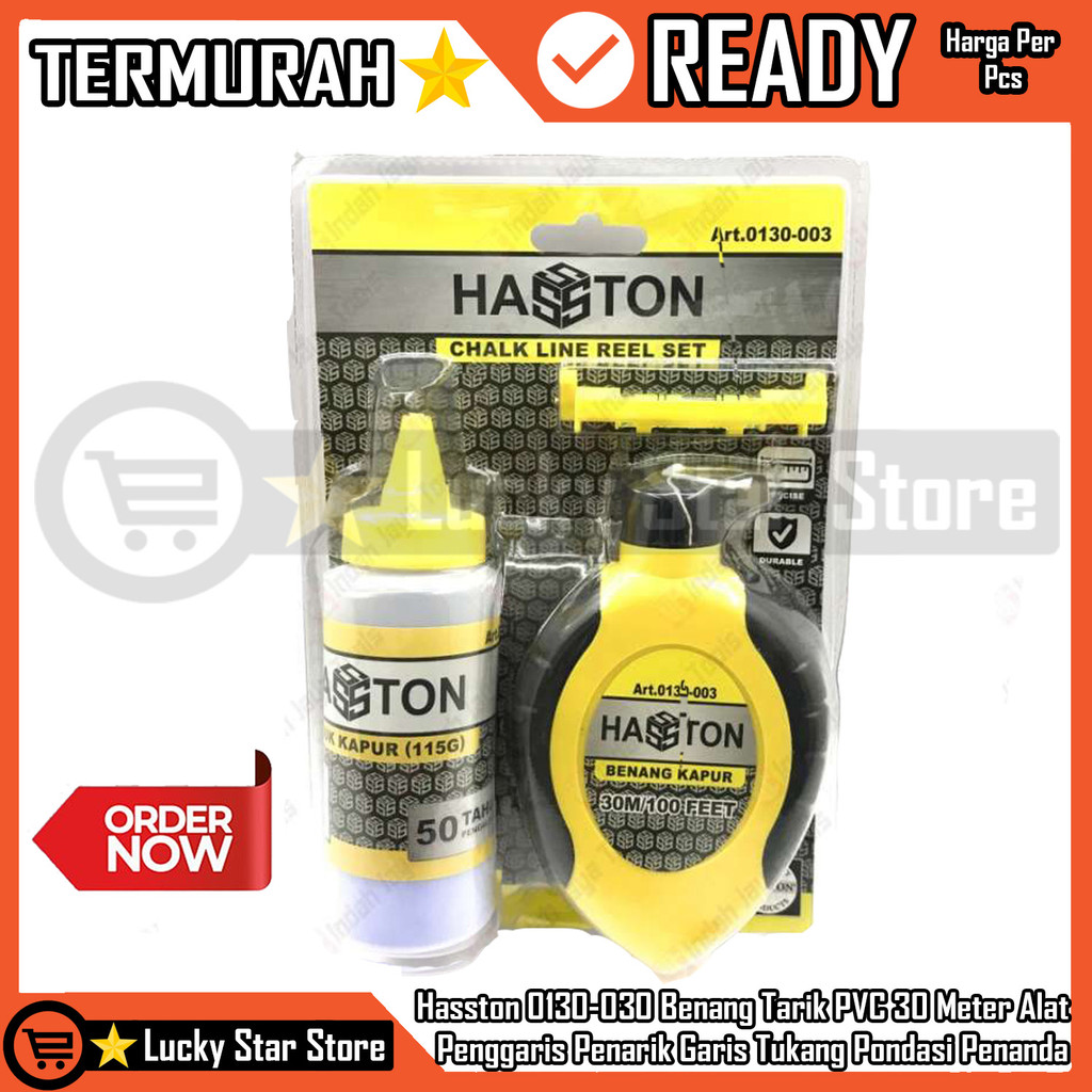 Jual Hasston 0130-030 Benang Tarik PVC 30 Meter Alat Penggaris Penarik ...