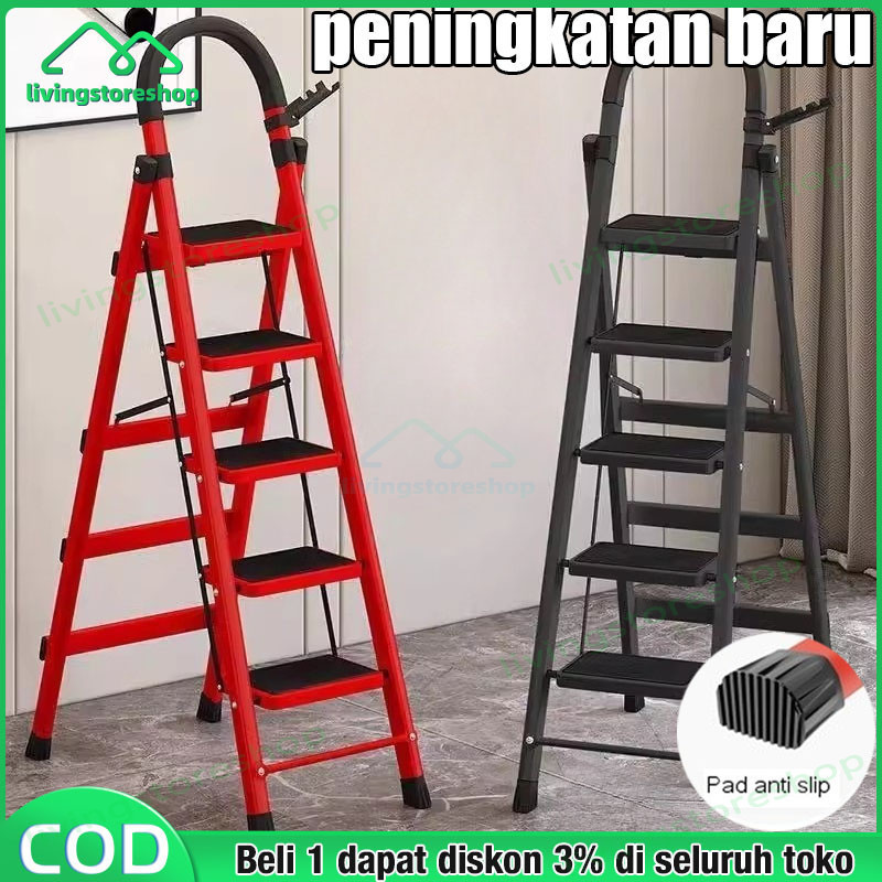 Jual Tangga 4/5/6/7/8 Step Rumah Lipat Tangga Besi Lipat Household Steel Ladder/ Tangga Lipat ...